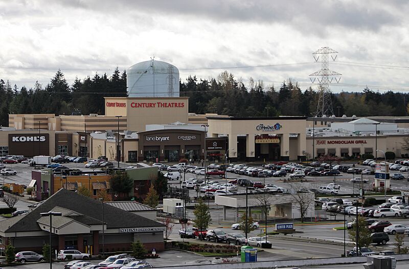 Image: The Commons at Federal Way Mall, seen from the transit center
