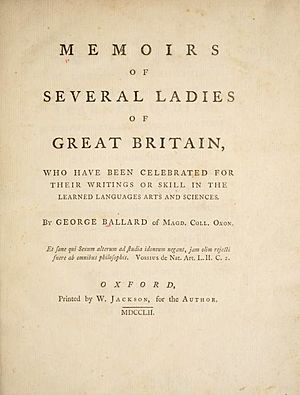 George Ballard (biographer) Facts for Kids