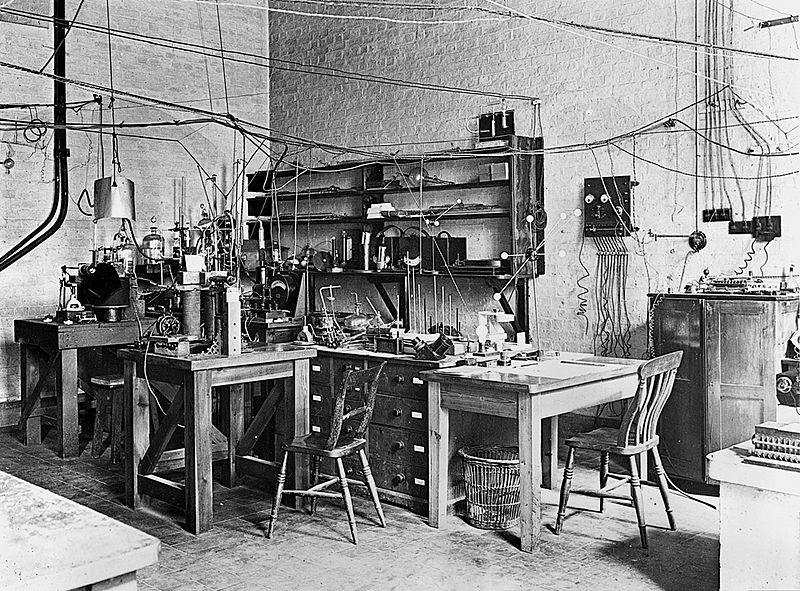 Image: Sir Ernest Rutherfords laboratory, early 20th century. (9660575343)