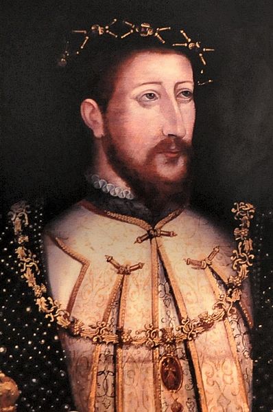 Image: Detail of painting of James V of Scotland, with Thistle collar