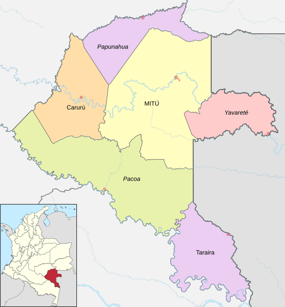 Image: Mapa de Vaupés (político)