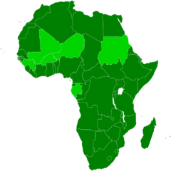Image: Map of the African Union with Suspended States