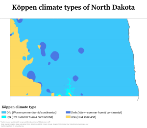 Climate of North Dakota Facts for Kids