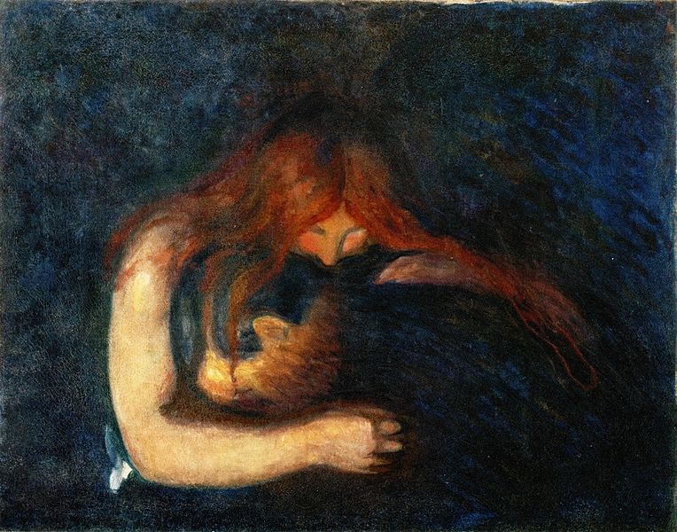 Image: Edvard Munch - Vampire (1893), Munchmuseet