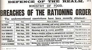Rationing in the United Kingdom Facts for Kids
