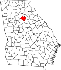 Image: Map of Georgia highlighting Walton County
