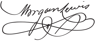 Image: Morgan Lewis Signature