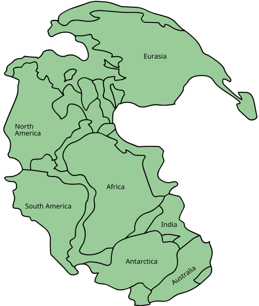 Image: Pangaea continents