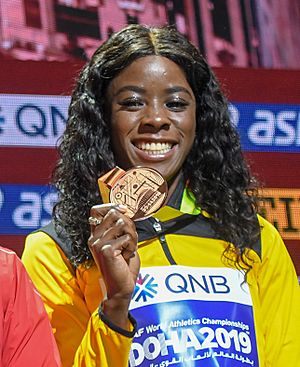 Shericka Jackson Facts for Kids