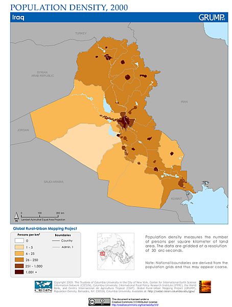 Image: Iraq Population Density, 2000 (6172440266) for Kids
