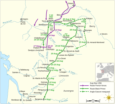 Black Prince's chevauchée of 1356 Facts for Kids