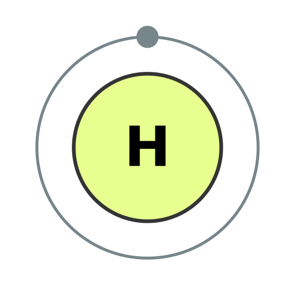 Image: Electron shell 001 Hydrogen (diatomic nonmetal) - no label for Kids