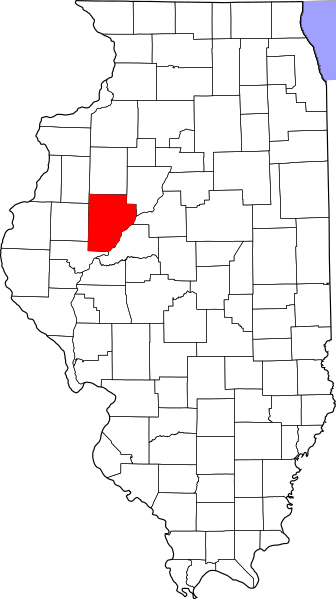 Image: Map of Illinois highlighting Fulton County