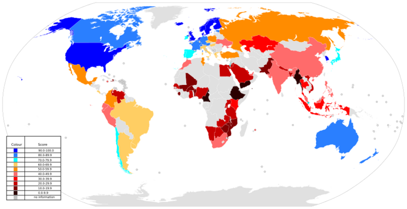 Image: World Map of Web Index 2014