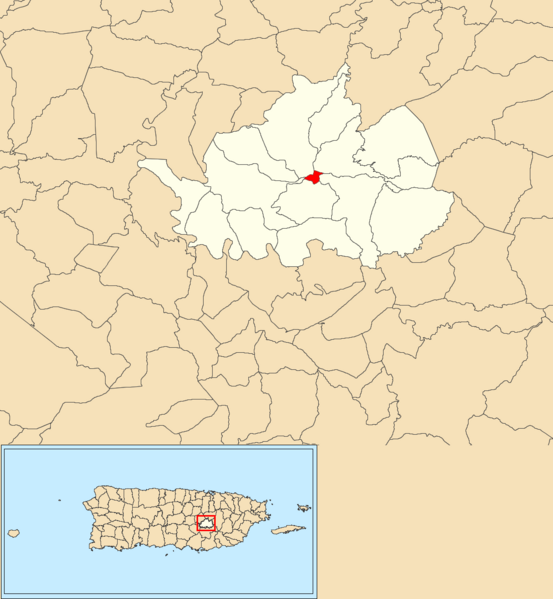 Image: Cidra barrio-pueblo, Cidra, Puerto Rico locator map