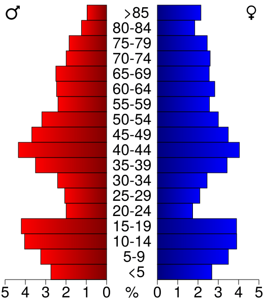 Image: USA Kossuth County, Iowa age pyramid