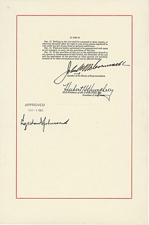 Voting Rights Act of 1965 Facts for Kids