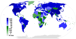 Image: InternetUsersWorldMap 2013