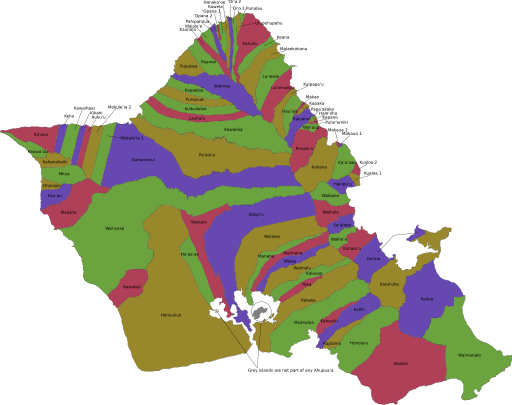 Image: Ahupuaa of Oahu (4-color)