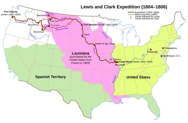 Image: Lewis and Clark Expedition map