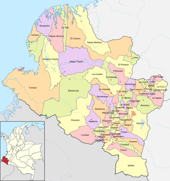 Image Mapa De Nariño Político
