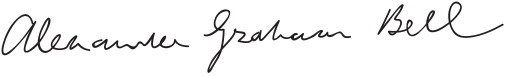 Image: Alexander Graham Bell (signature)