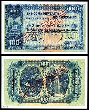 Banknotes of the Australian pound Facts for Kids
