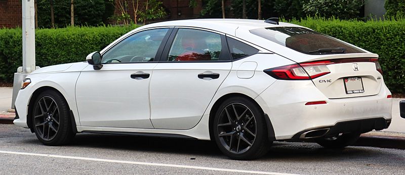 Image: 2022 Honda Civic Sport Touring liftback, rear 6.18.22
