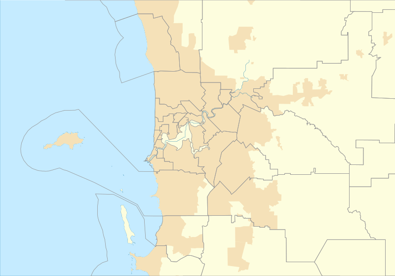 Image: Australia Perth location map